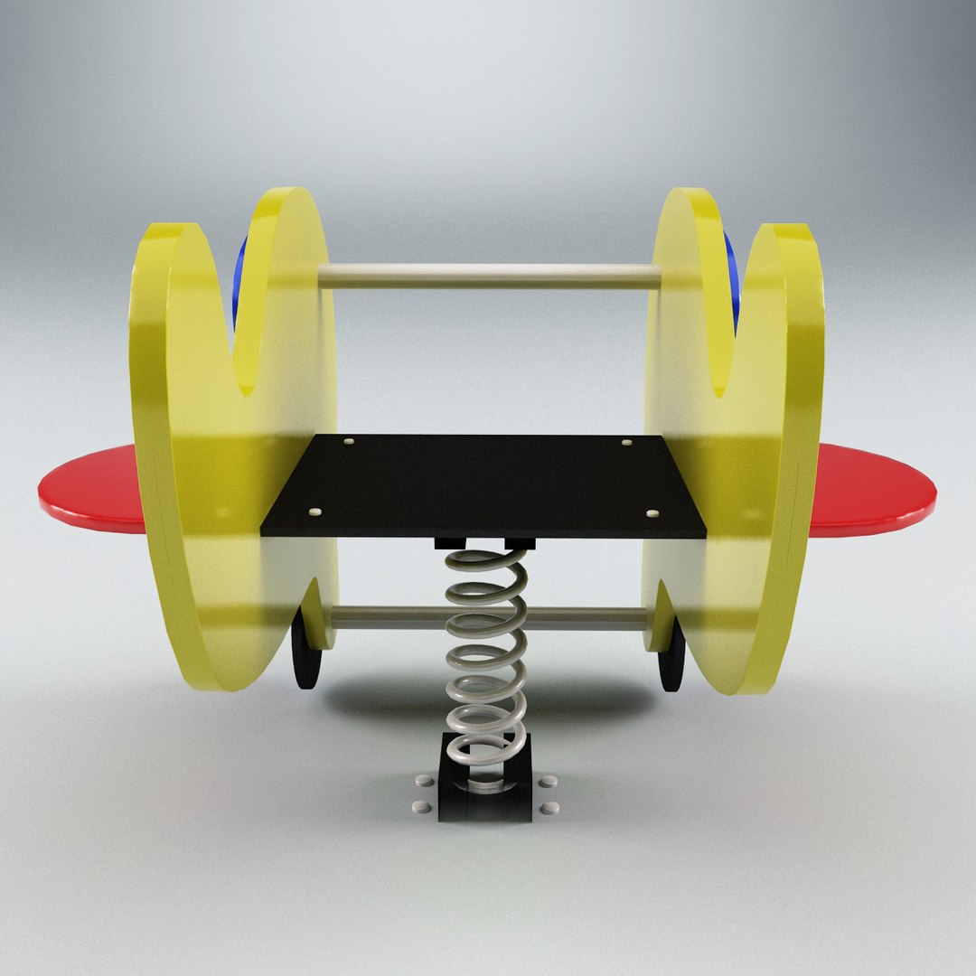 3d model spring swing airplane