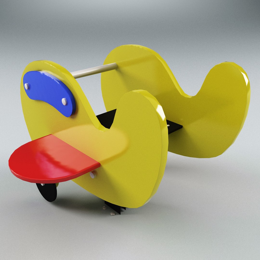 3d model spring swing airplane