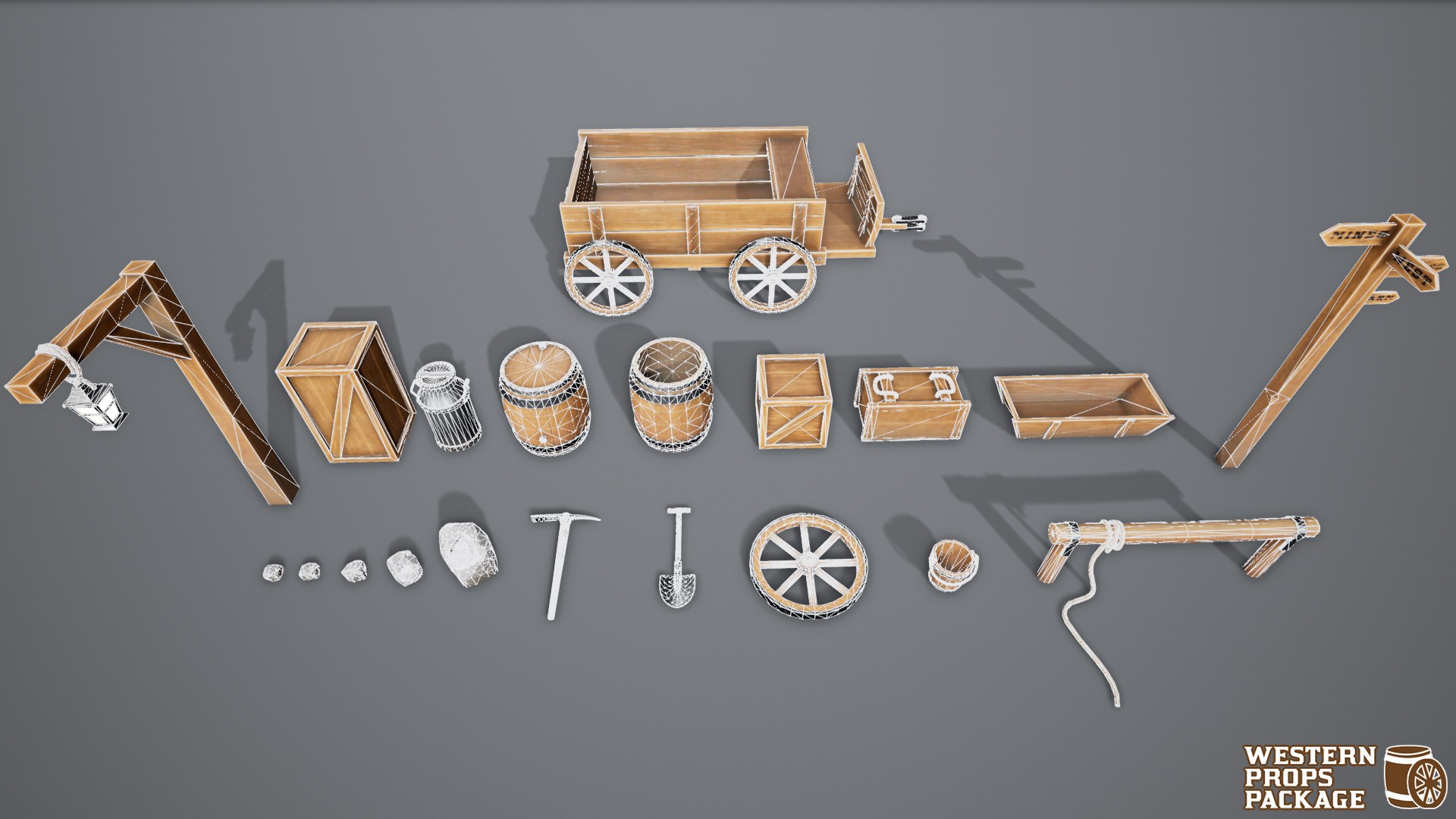 Stylized Western Props Package 3D model - TurboSquid 2112383