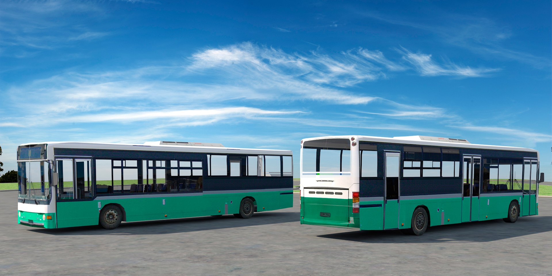 5 BUSES LOW POLY 3D - TurboSquid 1987180