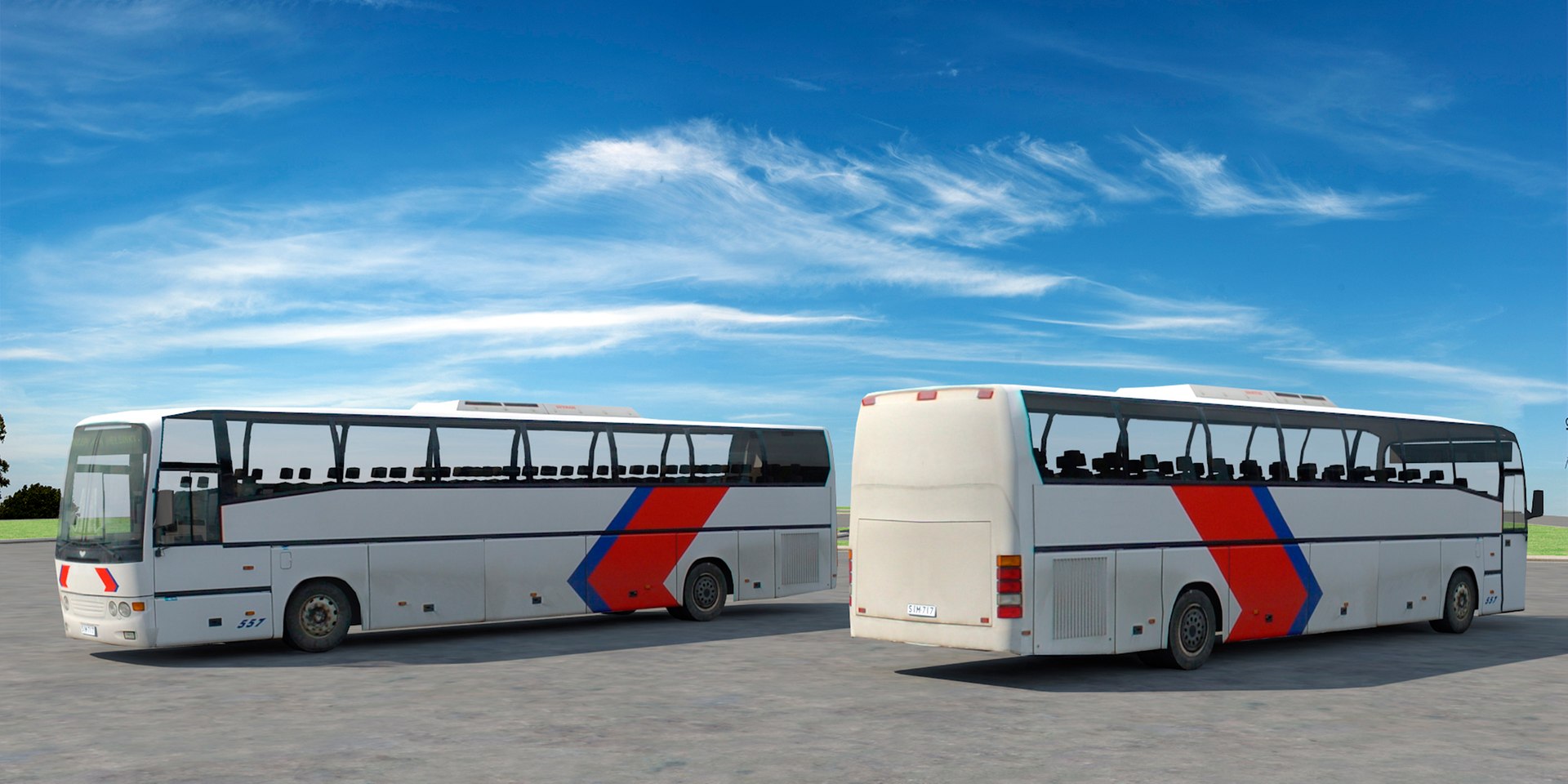 5 BUSES LOW POLY 3D - TurboSquid 1987180