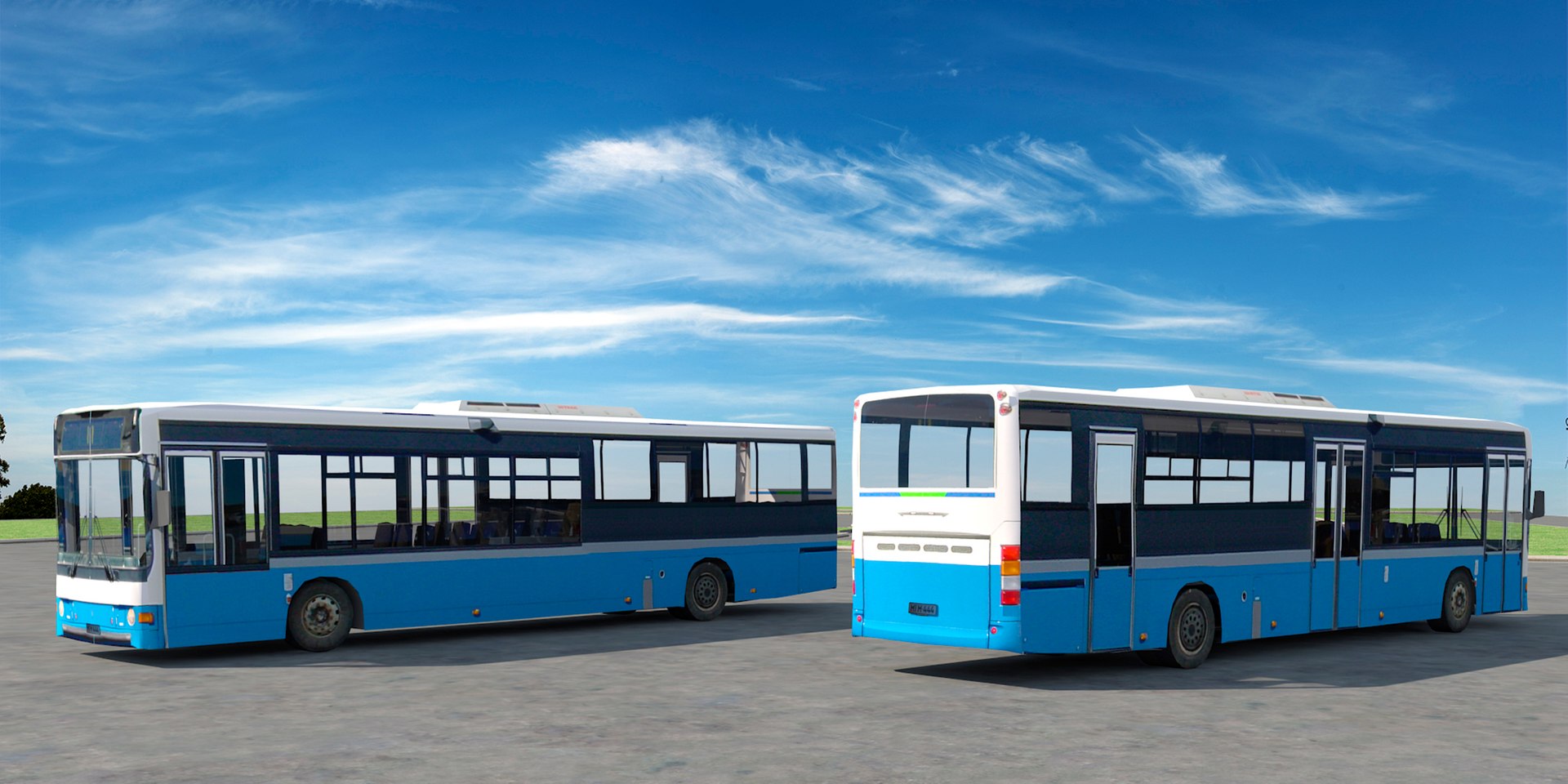 5 BUSES LOW POLY 3D - TurboSquid 1987180