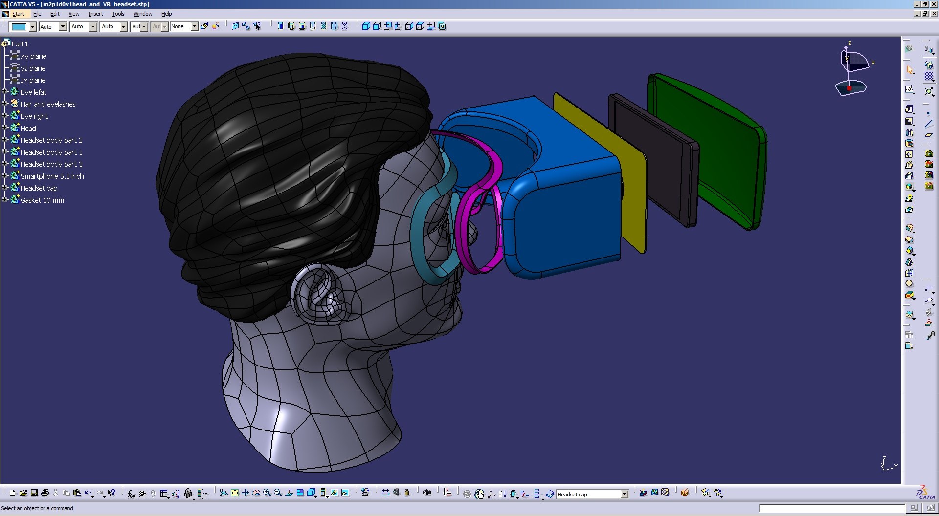 3D male head vr headset - TurboSquid 1352143