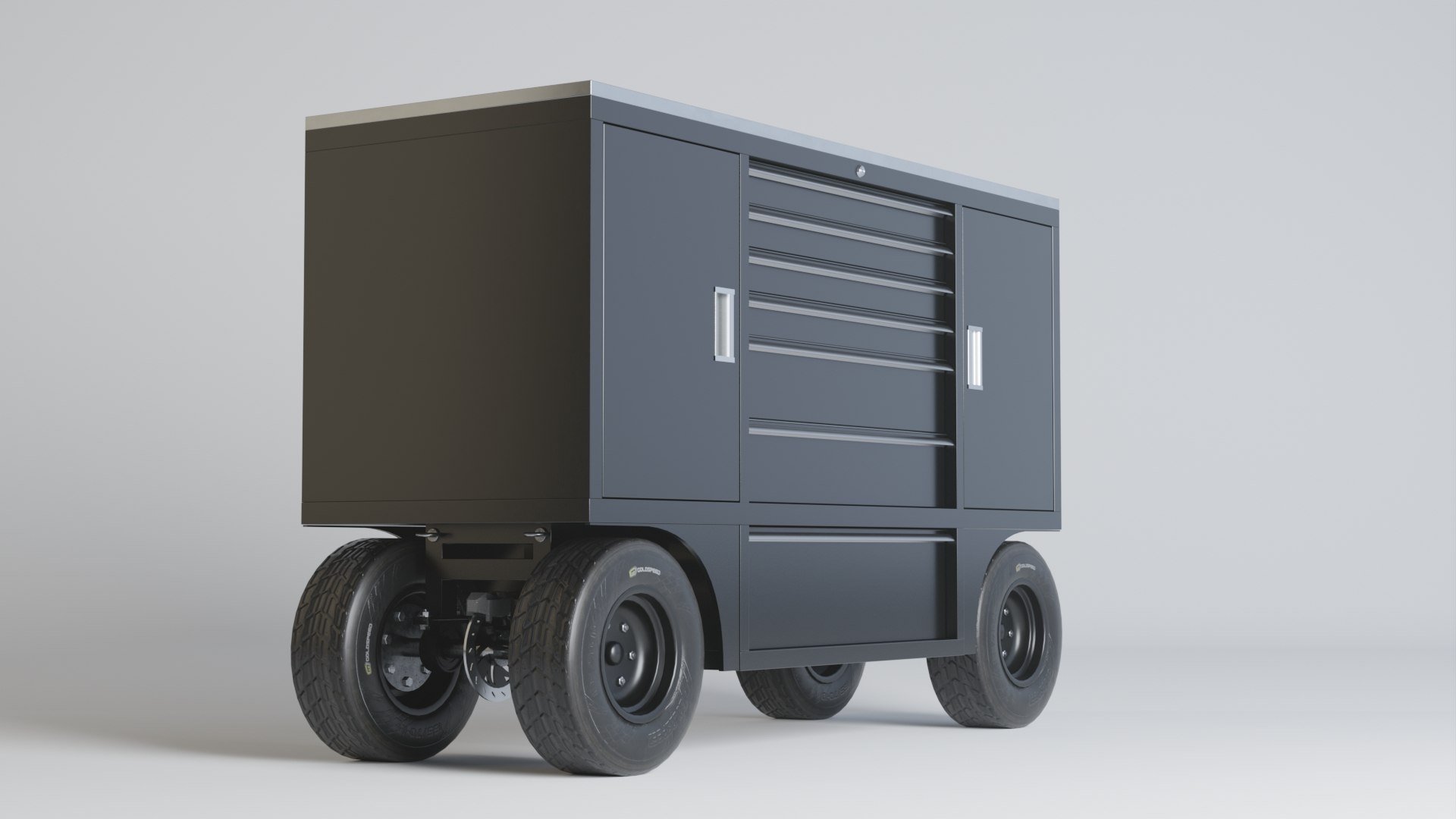 3D Model Engineering Pit Box Toolbox Wagon Cart PBR - TurboSquid 1960633