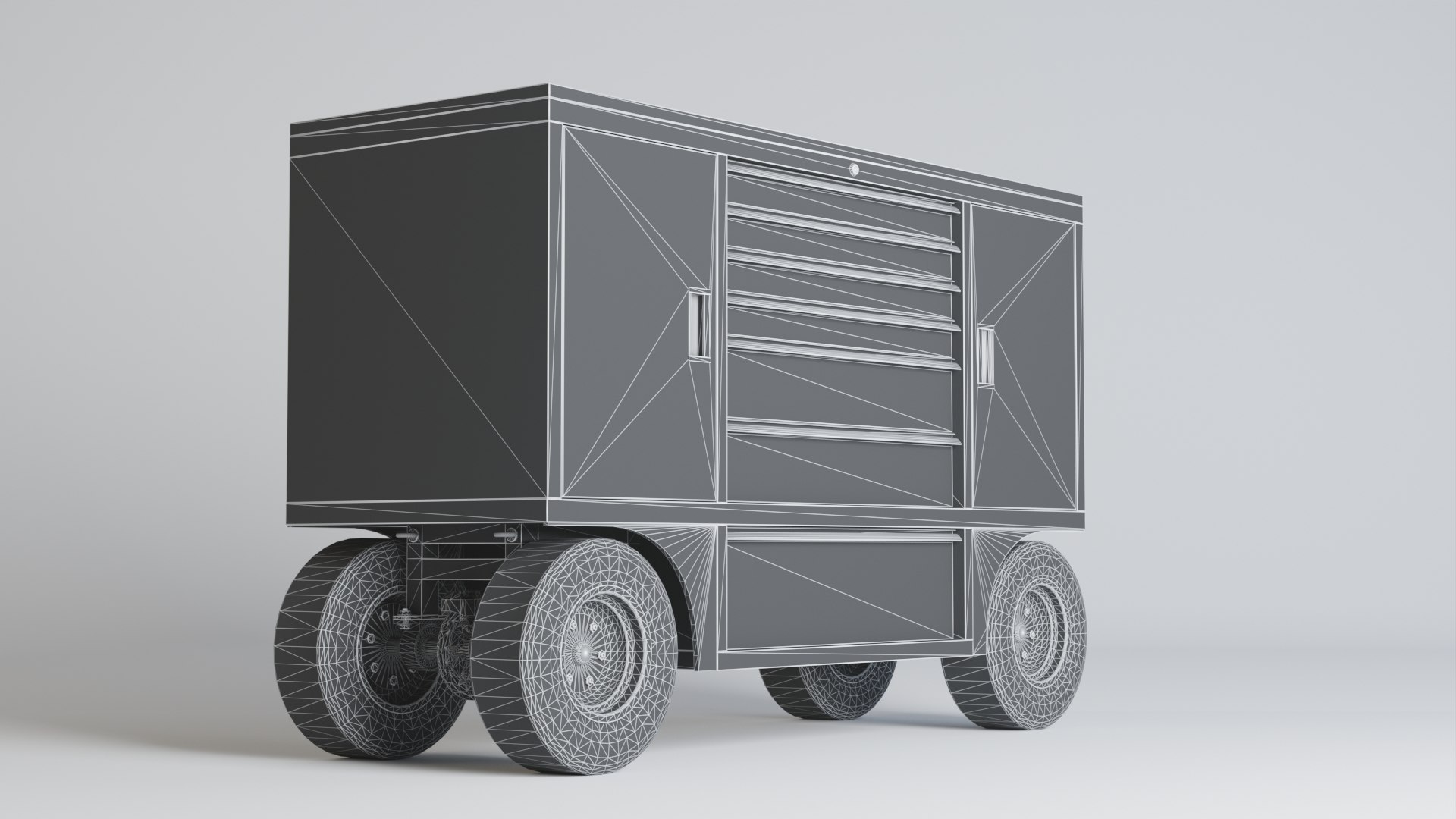 3D Model Engineering Pit Box Toolbox Wagon Cart PBR - TurboSquid 1960633