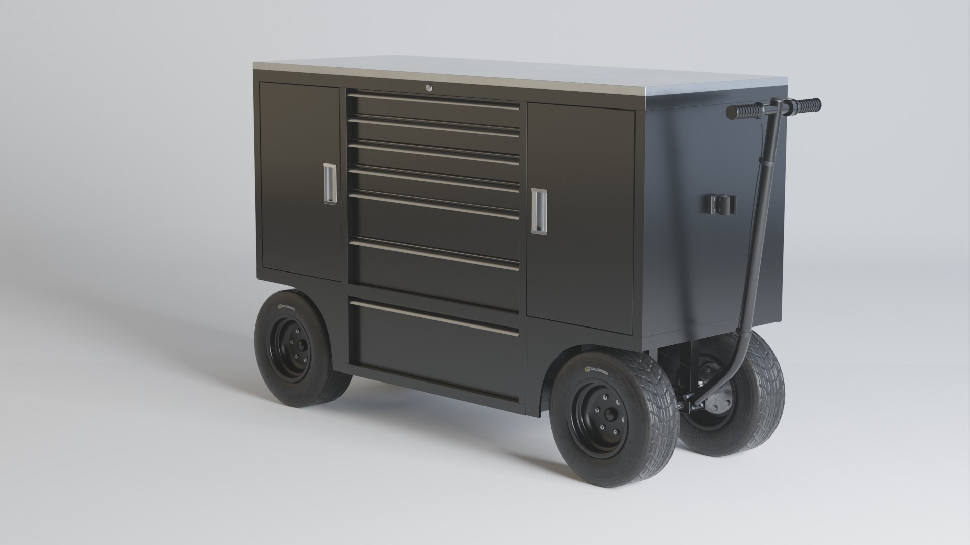 3D Model Engineering Pit Box Toolbox Wagon Cart PBR - TurboSquid 1960633