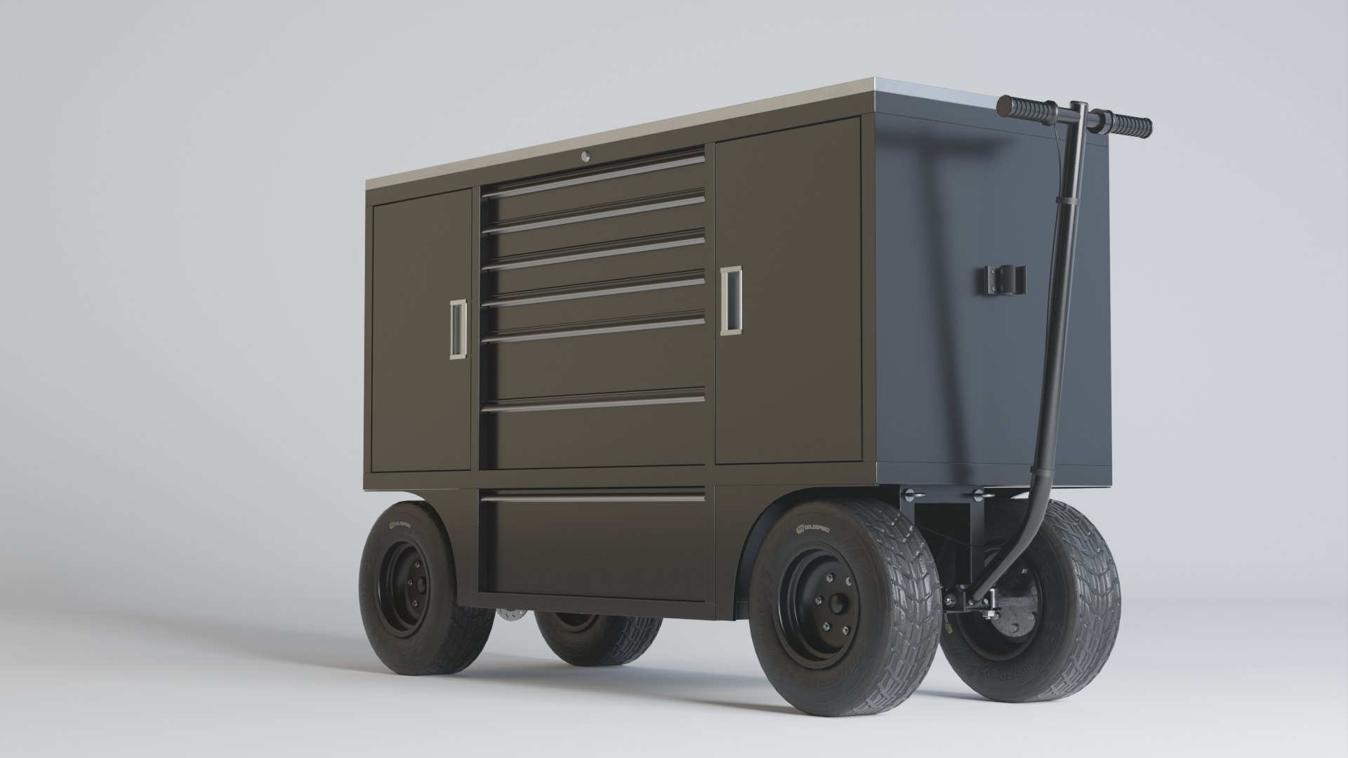 3D Model Engineering Pit Box Toolbox Wagon Cart PBR - TurboSquid 1960633