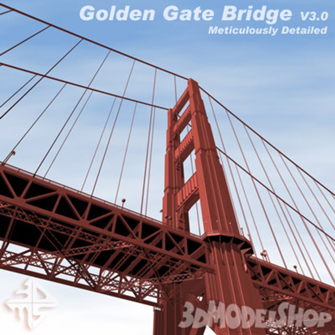 3d Model Golden Gate Bridge V3