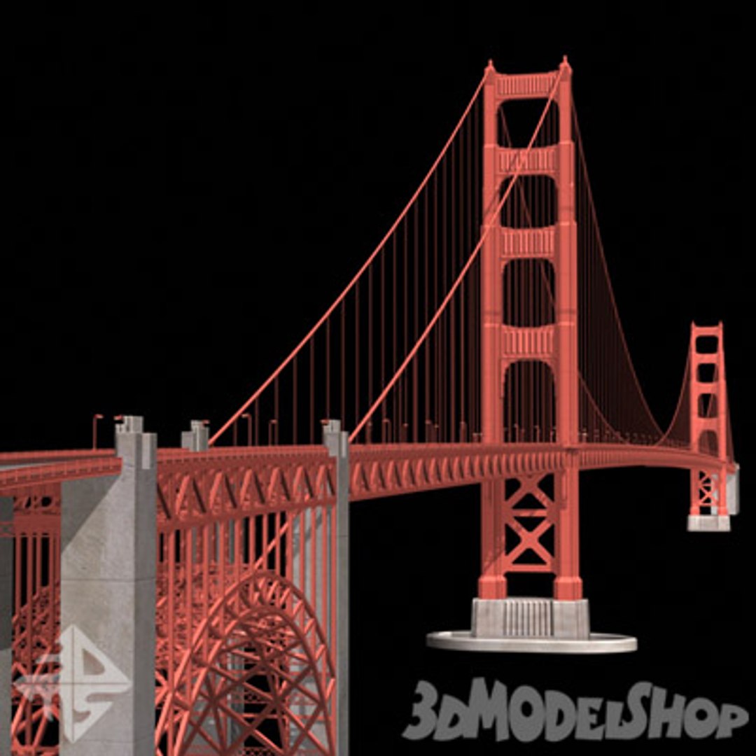 3d Model Golden Gate Bridge V3
