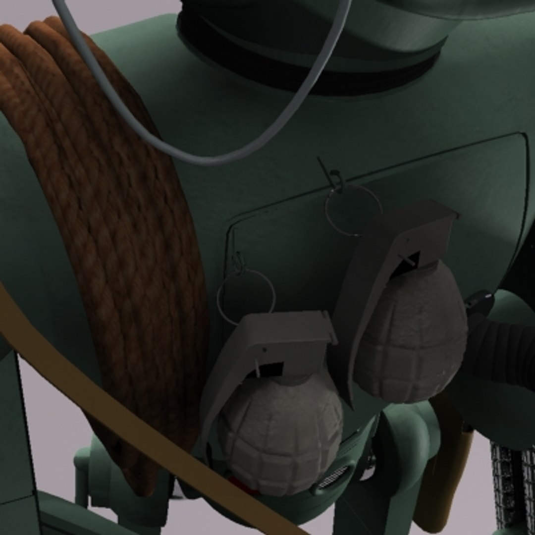 Retro Battle Robot War 3d Model