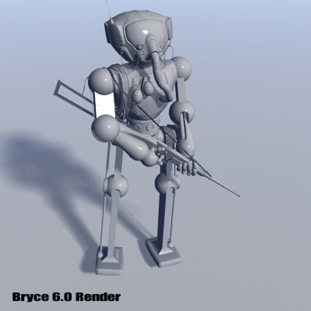 Retro Battle Robot War 3d Model