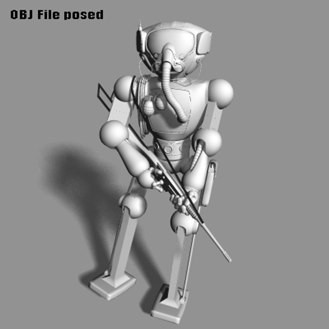 Retro Battle Robot War 3d Model