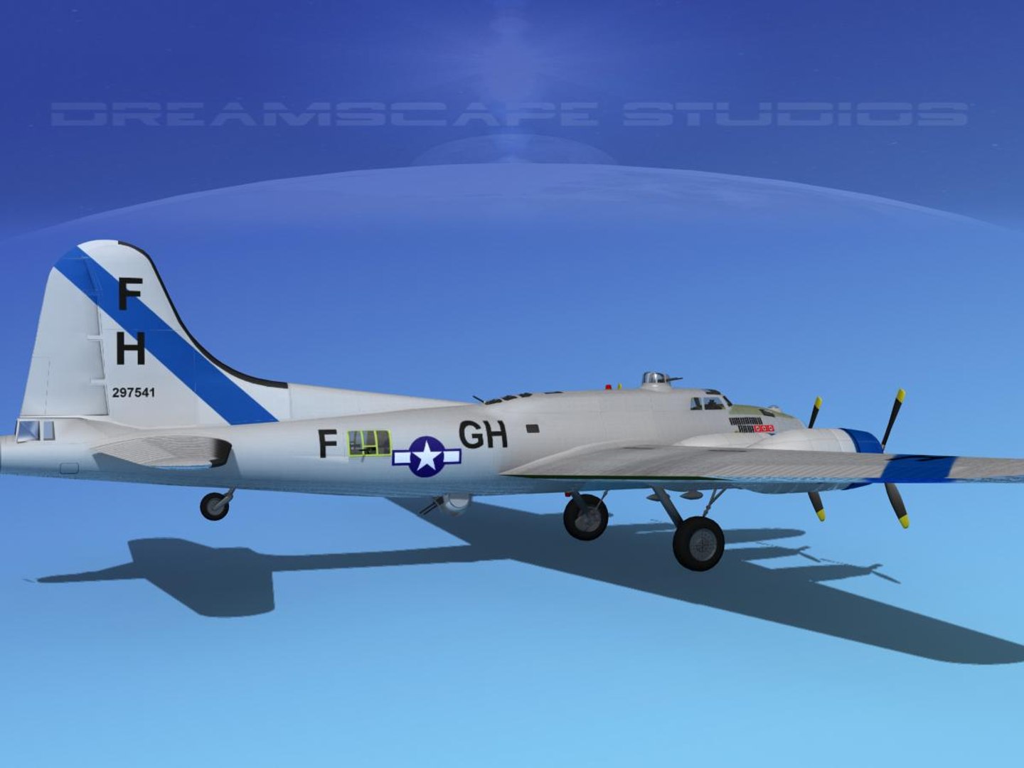 B-17 Boeing Flying Fortress 3d 3ds