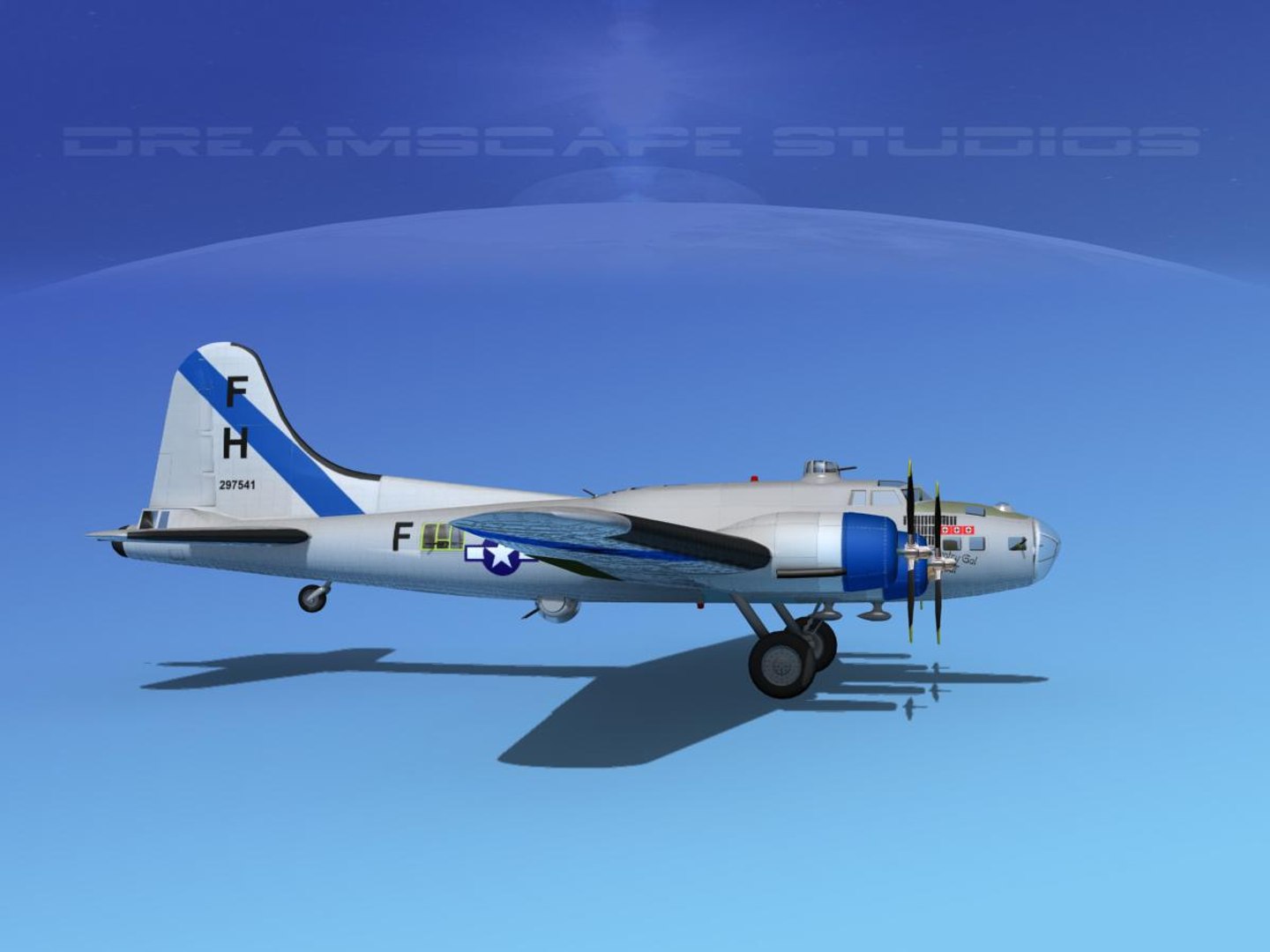 B-17 Boeing Flying Fortress 3d 3ds