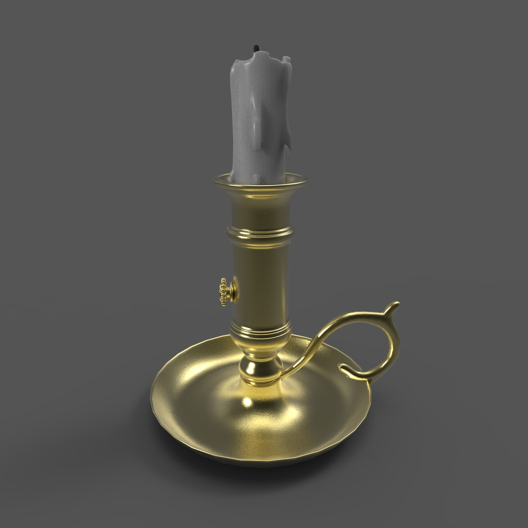 3D model brass candlestick handle - TurboSquid 1637179