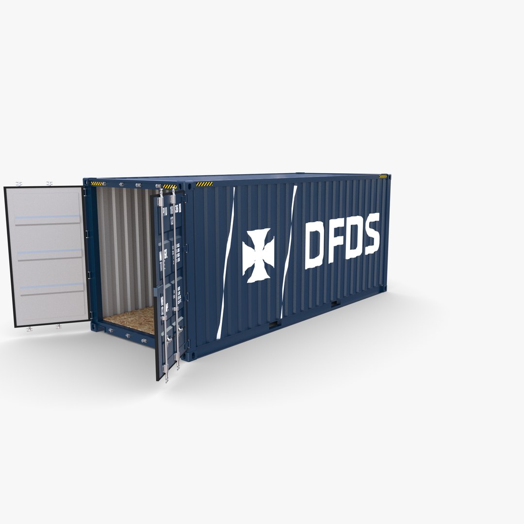20ft Shipping Container DFDS 3D Model - TurboSquid 1835496