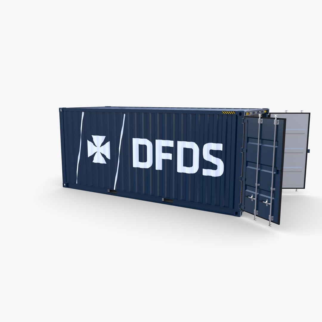 20ft Shipping Container DFDS 3D Model - TurboSquid 1835496