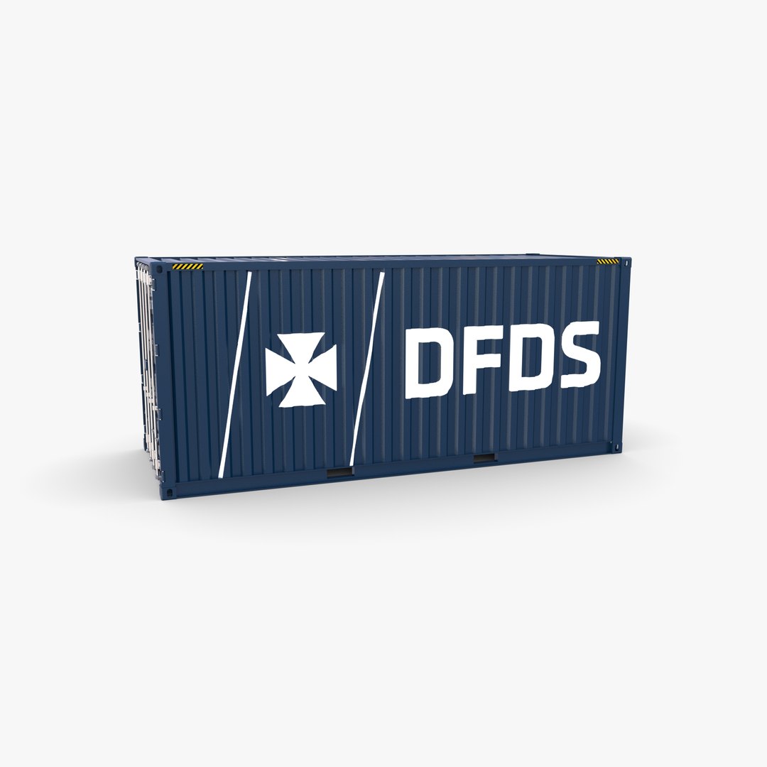 20ft Shipping Container DFDS 3D Model - TurboSquid 1835496