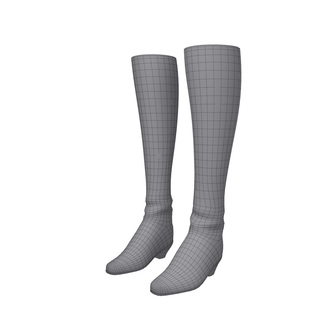 3D Model Boots Cartoon Woman - TurboSquid 1707285