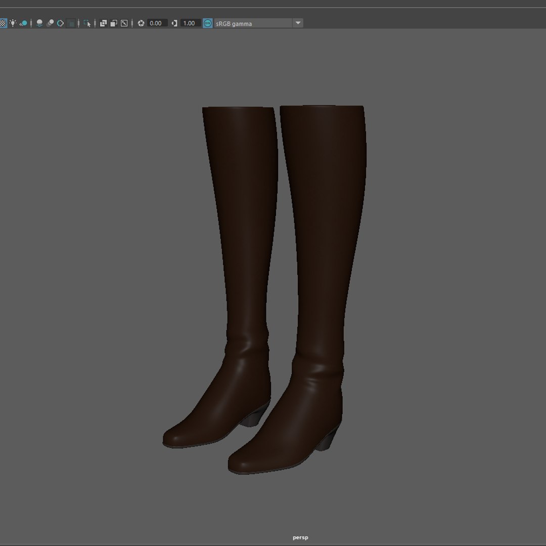 3D Model Boots Cartoon Woman - TurboSquid 1707285