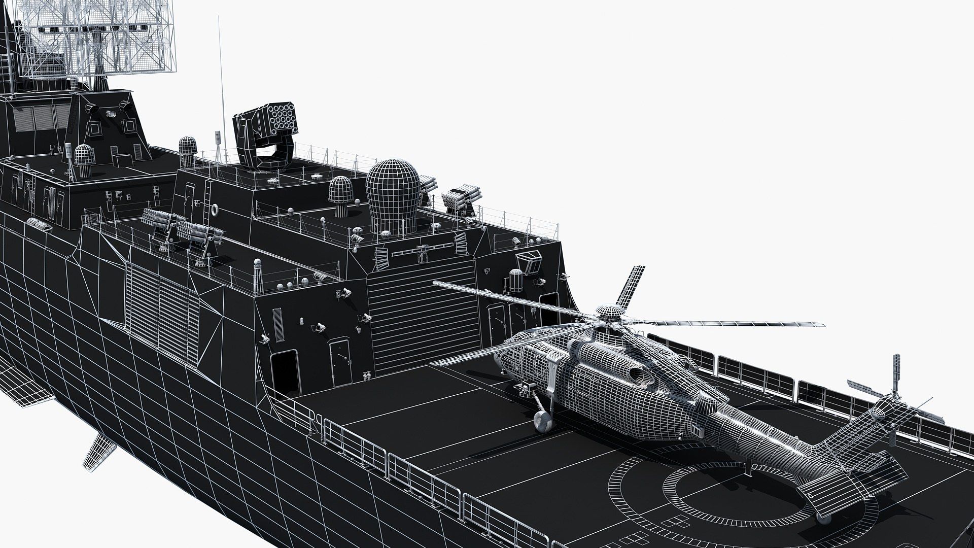 Chinese Navy Type 052DL and Type 052D Destroyer 3D model - TurboSquid ...