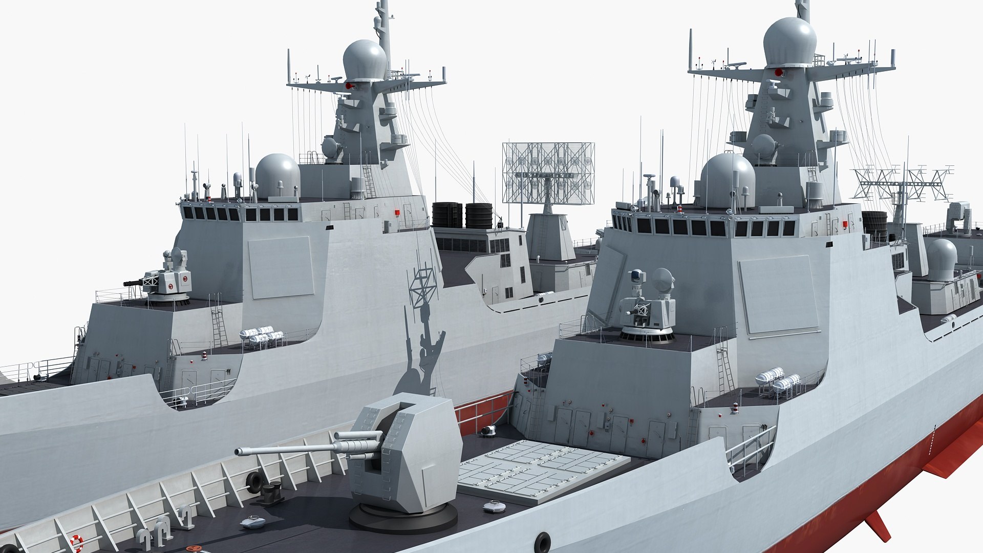 Chinese Navy Type 052DL And Type 052D Destroyer 3D Model - TurboSquid 1940404