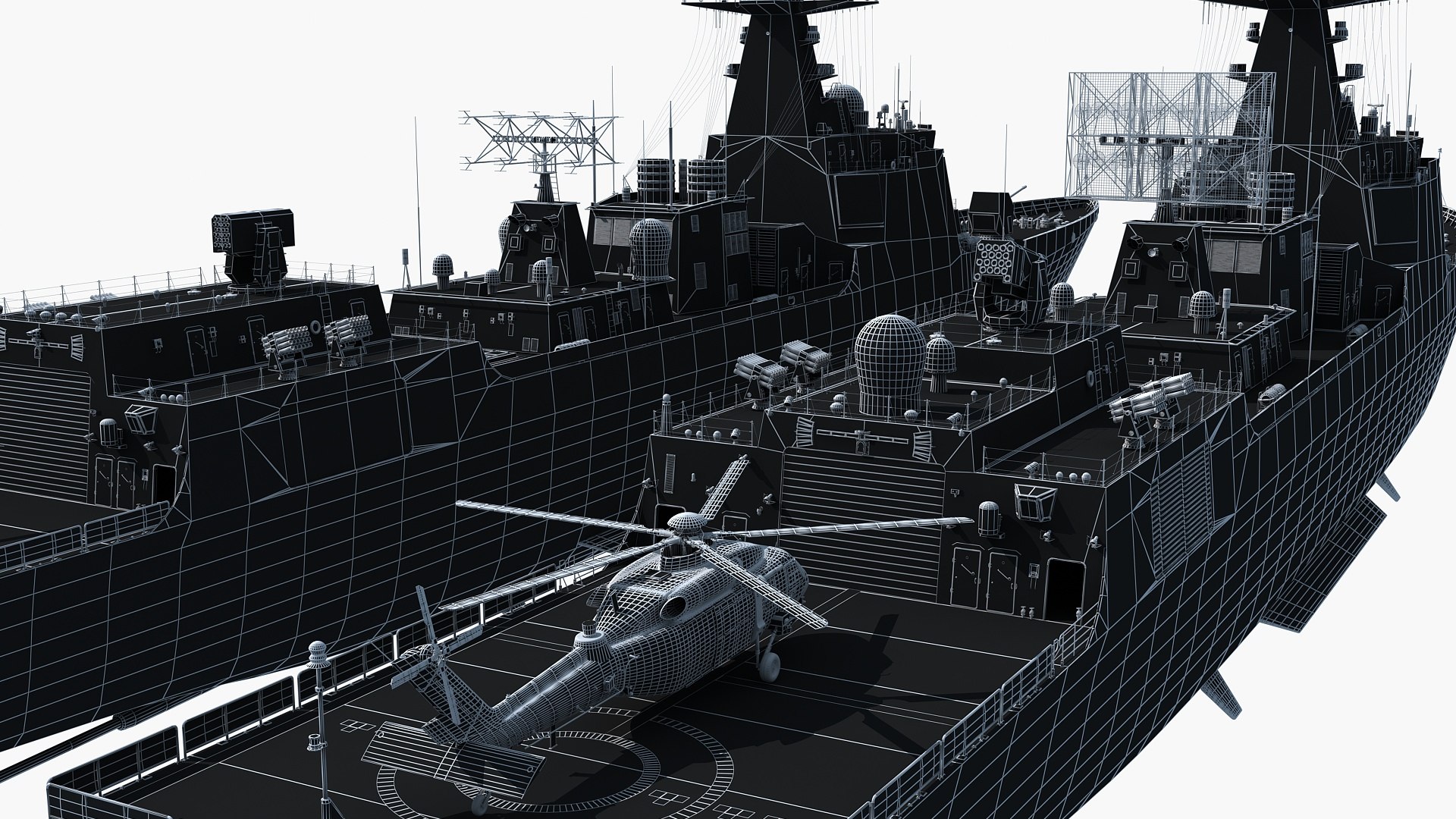 Chinese Navy Type 052DL And Type 052D Destroyer 3D Model - TurboSquid ...