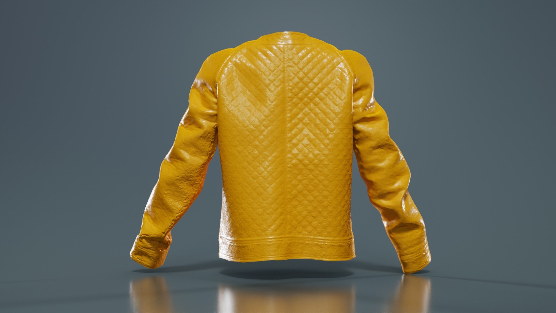 3D Model Black Padded Leather Jacket Remastered - TurboSquid 2361371