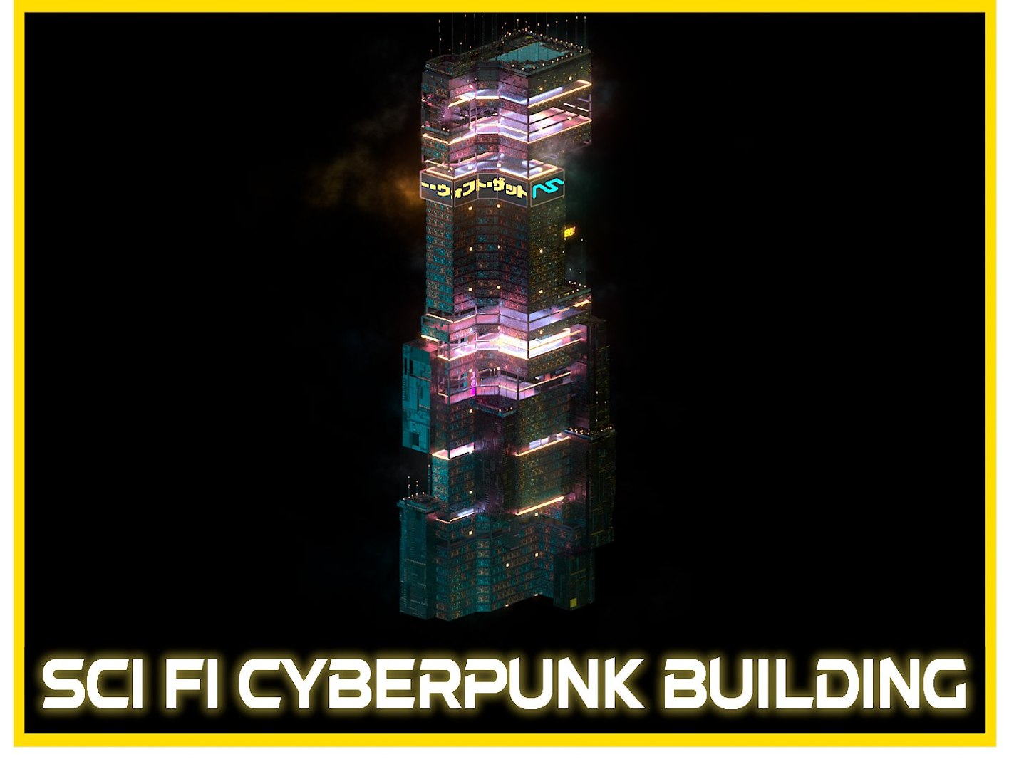 Sci-Fi Futuristic Cyberpunk Sci Fi City Building Skyscraper 17 3D model ...