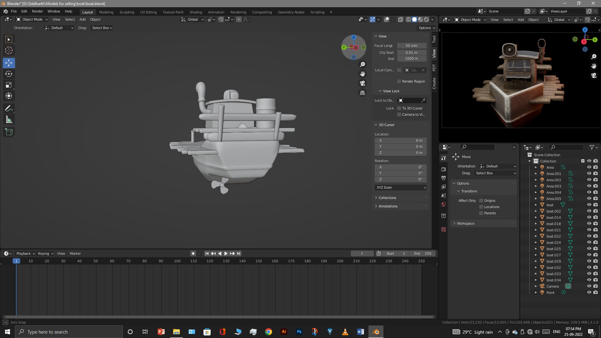 Boat 3D Model - TurboSquid 2179532