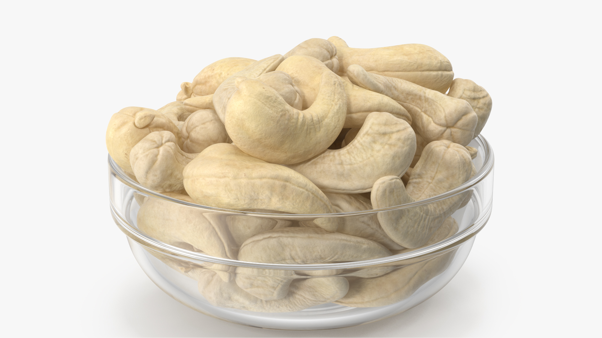 3D Cashews In Glass Bowl - TurboSquid 2175559