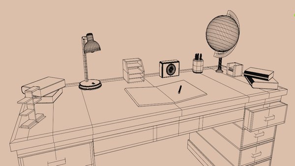 3D model cartoon desk - TurboSquid 1684077