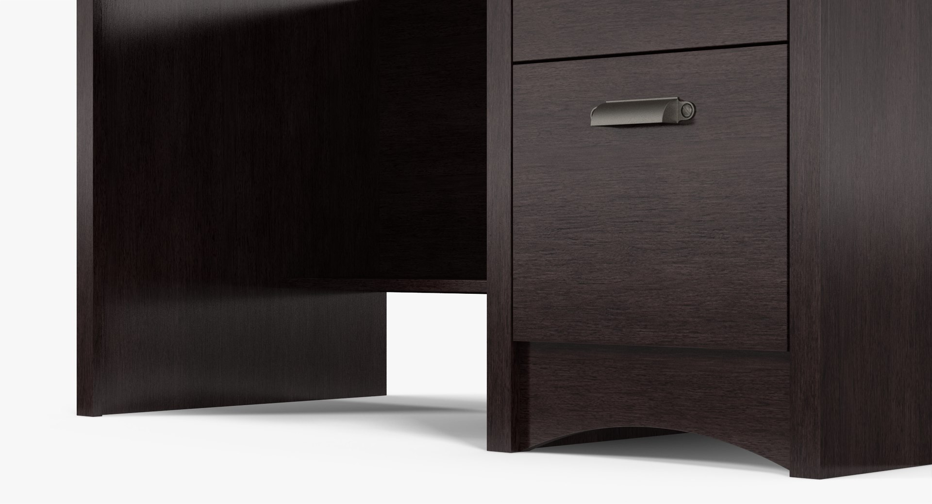 Computer Desk 2 Ebony Model - TurboSquid 1277429