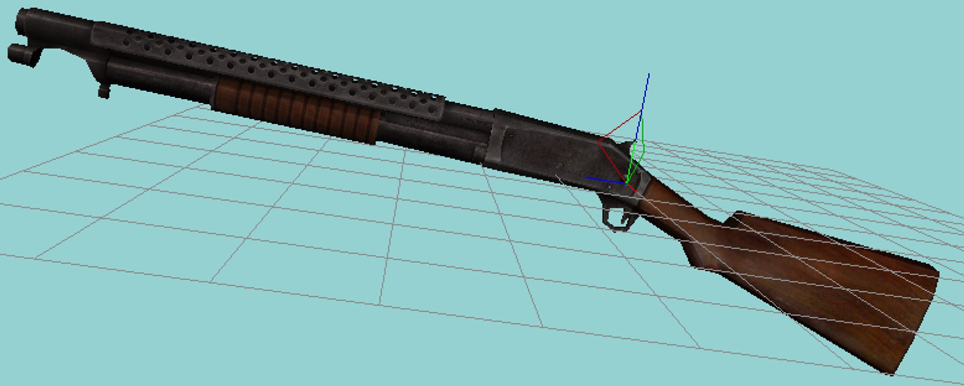 3d 3ds winchester m-97 shotgun