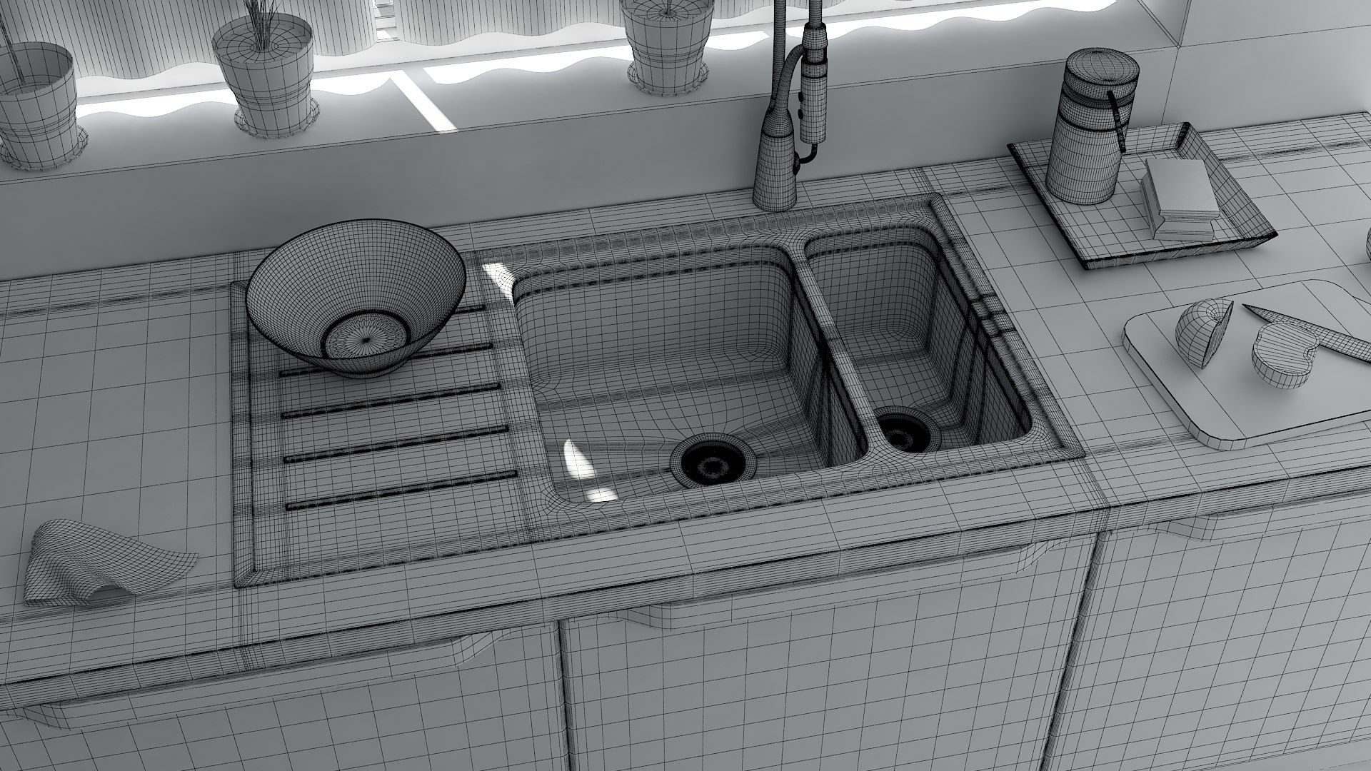 3ds Max Kitchen Scene