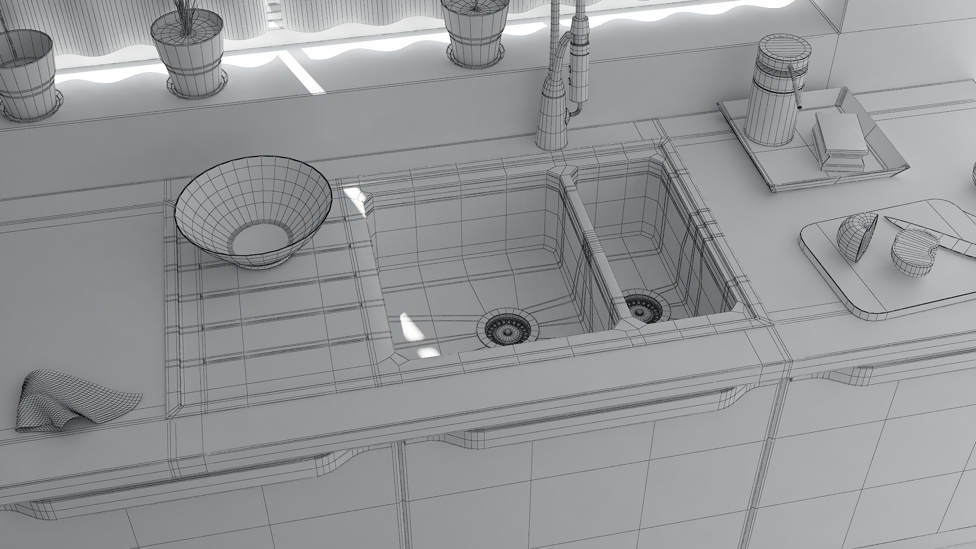 3ds Max Kitchen Scene