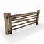 wooden fence gate 3d model