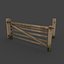 Wooden Fence Gate 3d Model