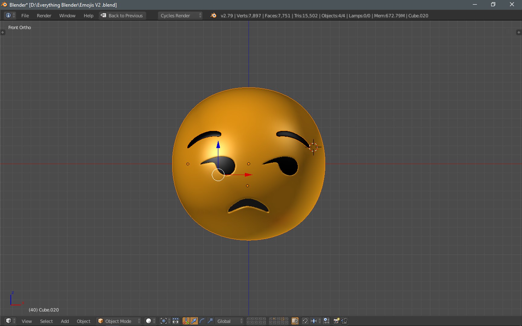 Bored Emoji 3D Model - TurboSquid 1426688