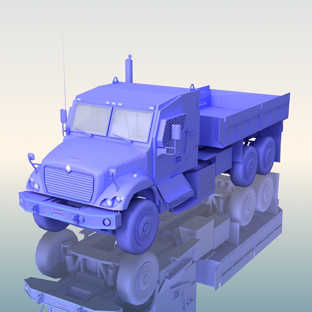 navistar 7000 mv military truck 3d model