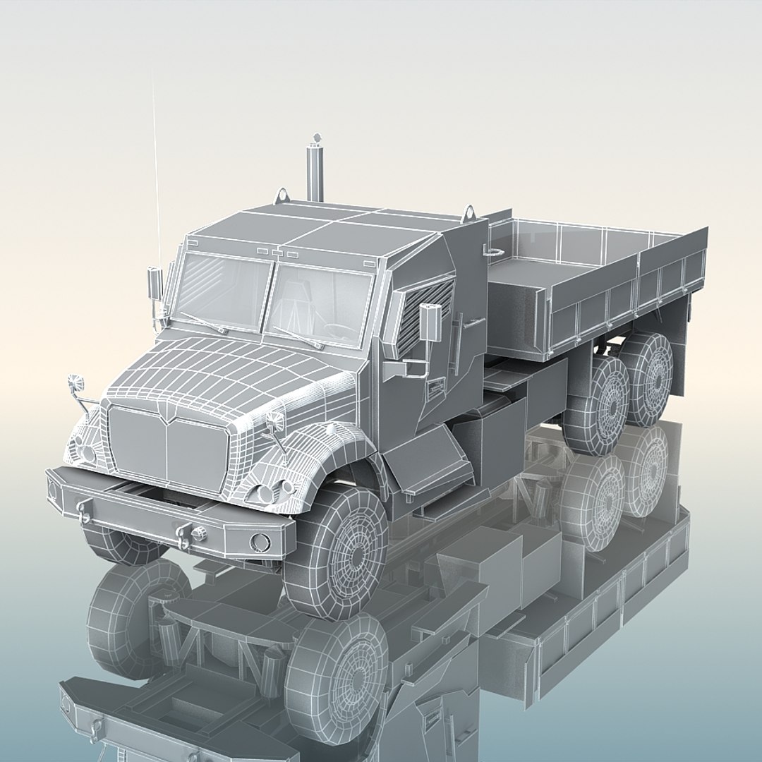 navistar 7000 mv military truck 3d model