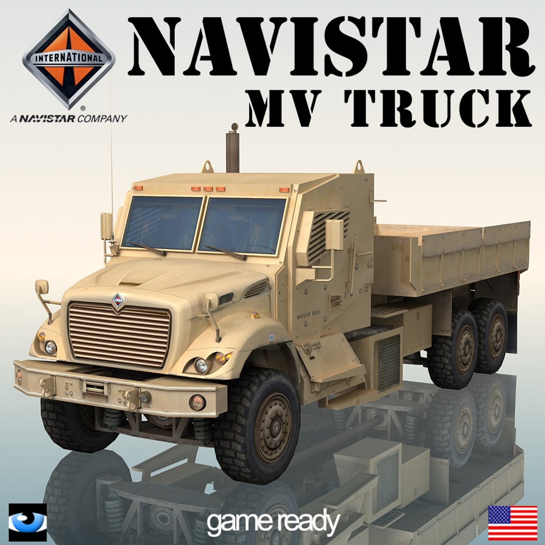 navistar 7000 mv military truck 3d model