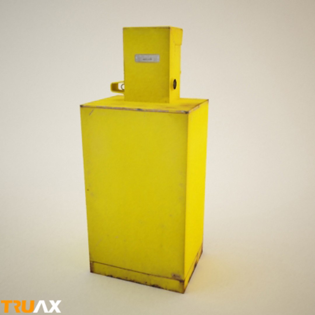 New York Post Newspaper Vending 3d Model