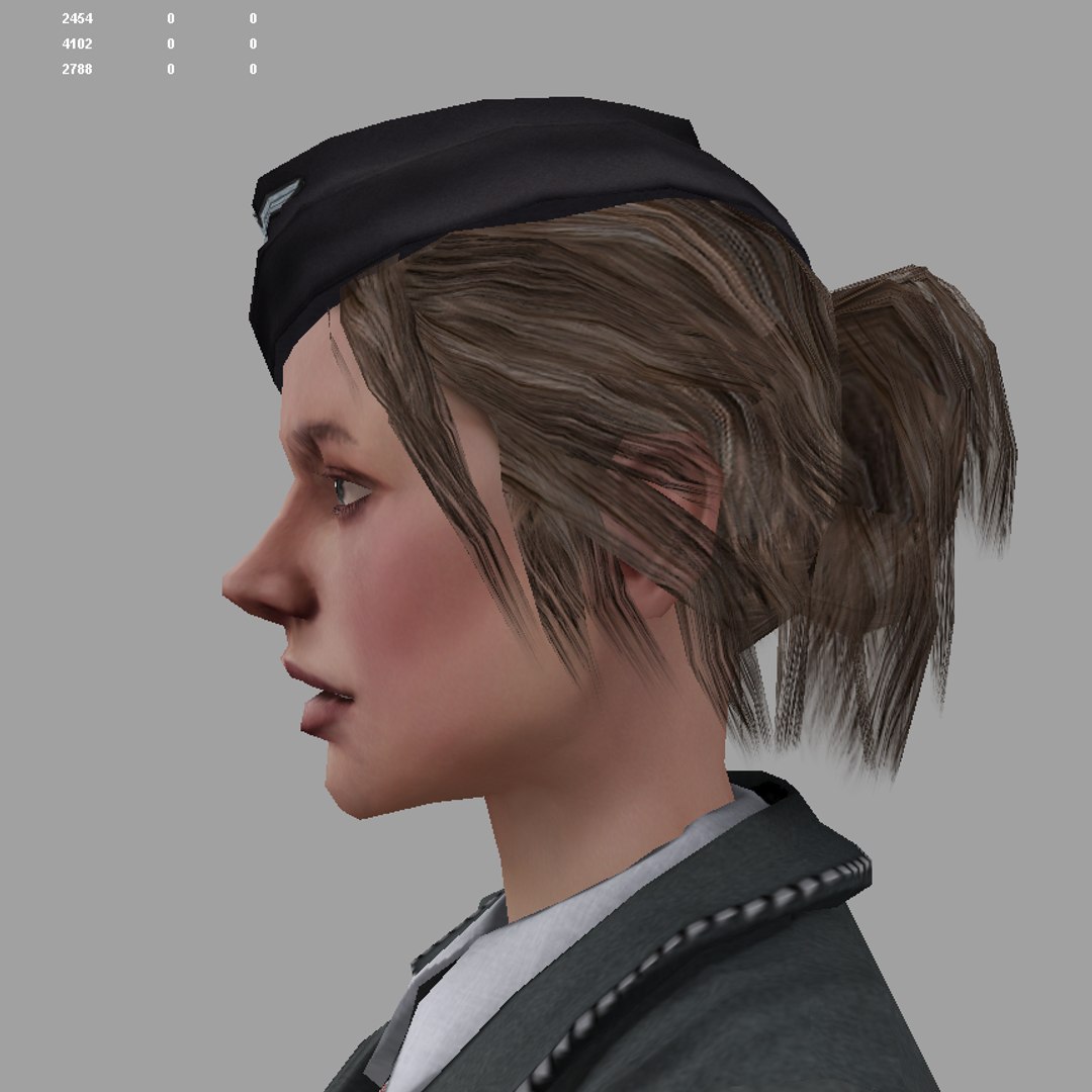 nazi girl 3d fbx