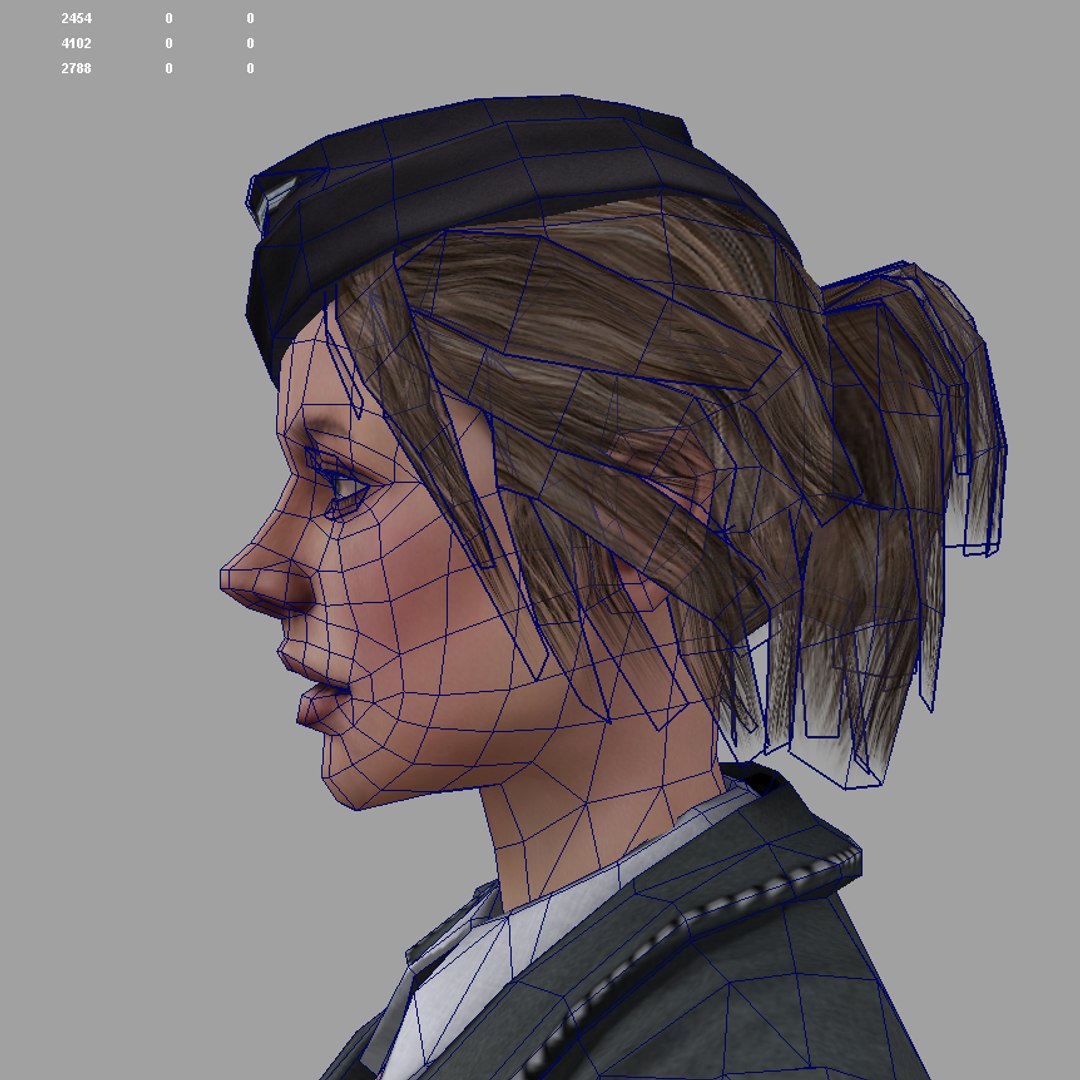 nazi girl 3d fbx