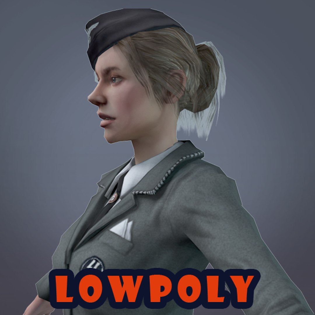 Nazi Girl 3d Fbx