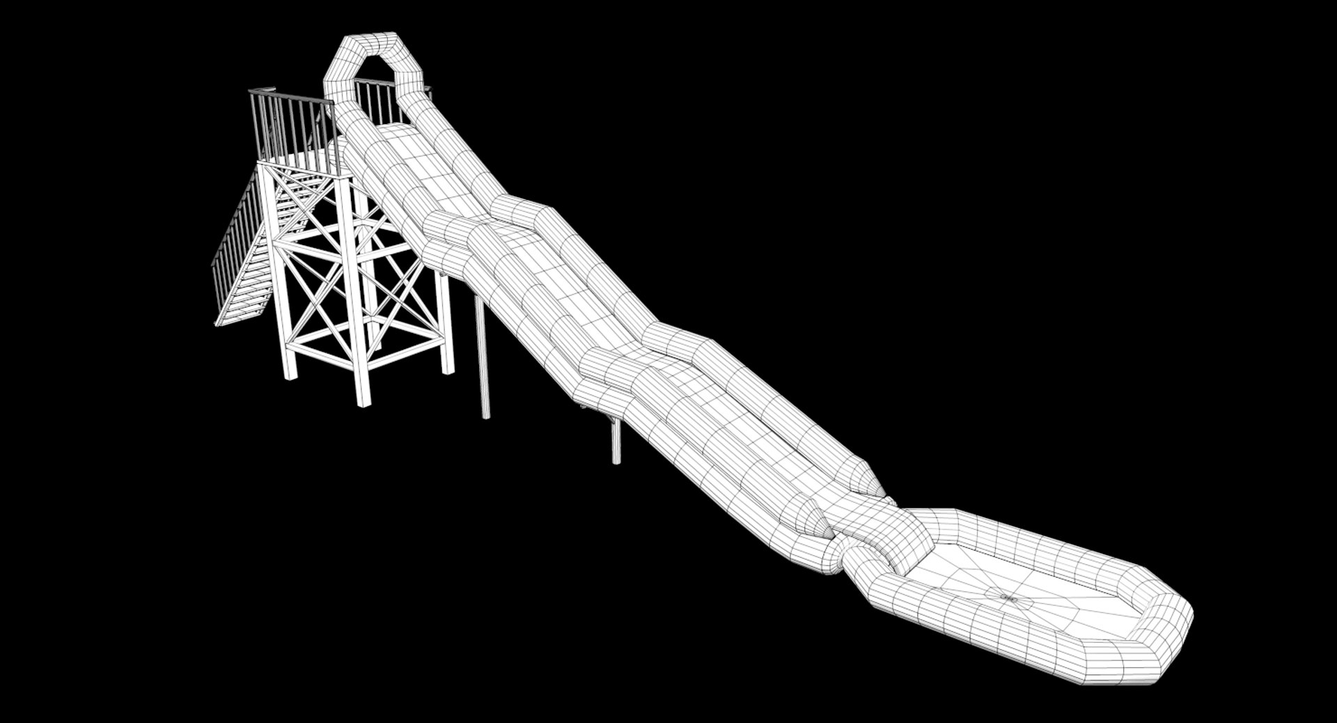 3D Waterslide Water Slide - TurboSquid 1393189