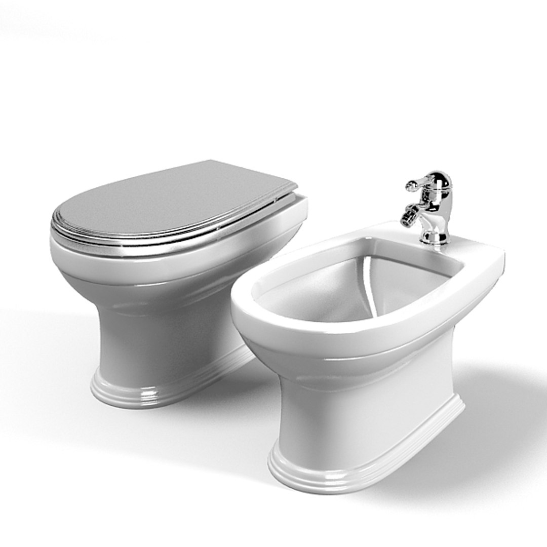 classic toilet bidet 3d model