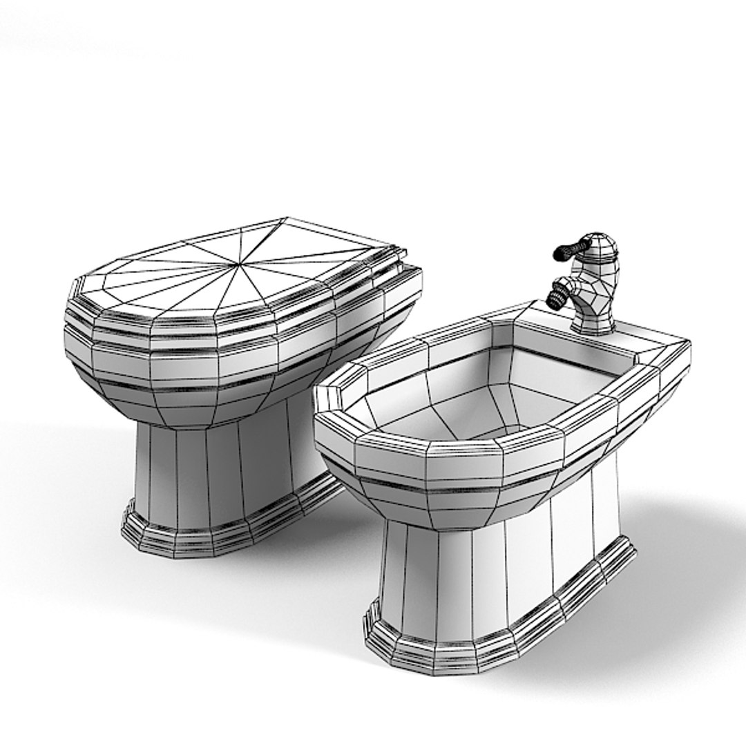 classic toilet bidet 3d model