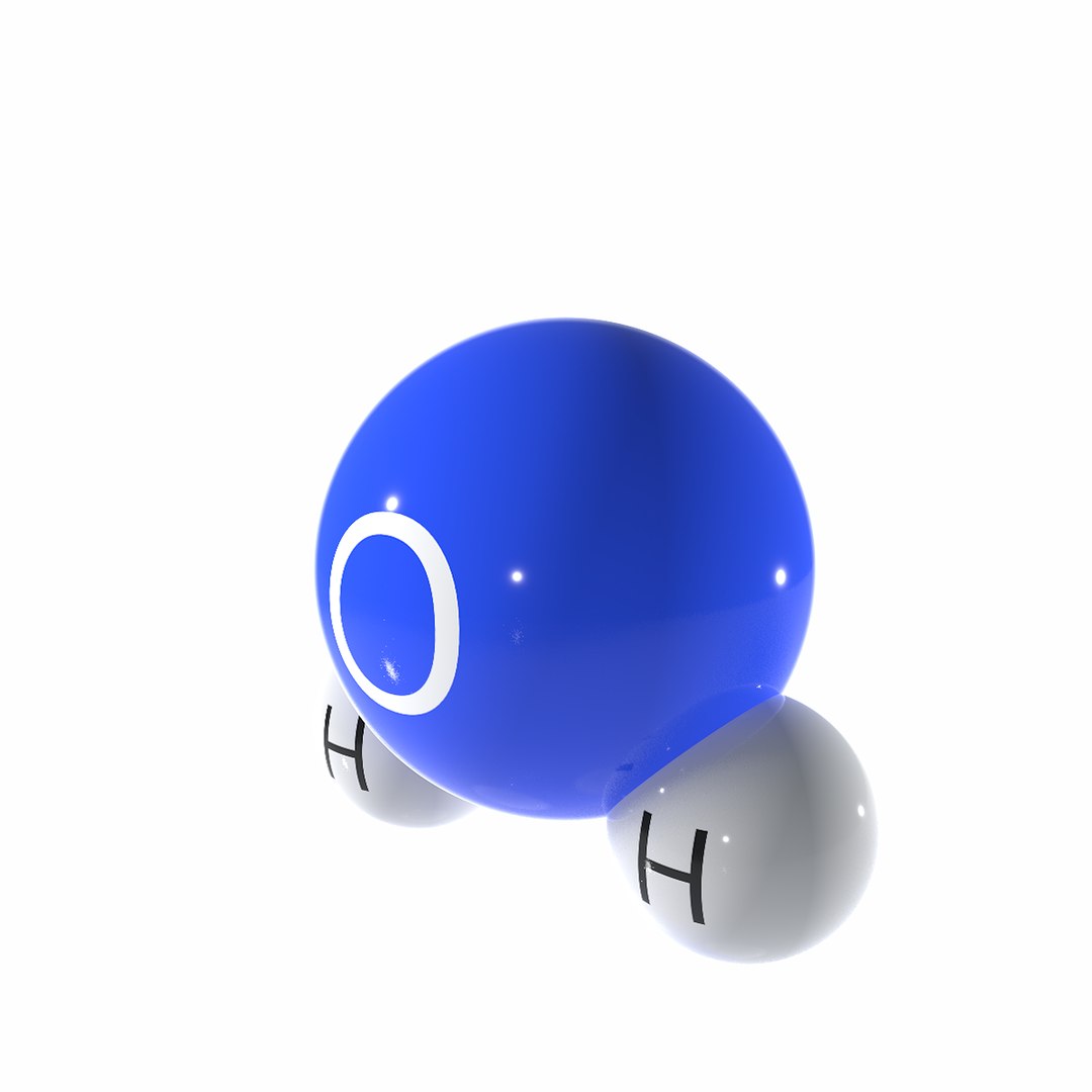 3D Model Water Molecule - TurboSquid 1290892